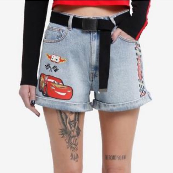 Pixar | Shorts | Disney Pixar Cars Lightning Mcqueen Denim Shorts 9 ...